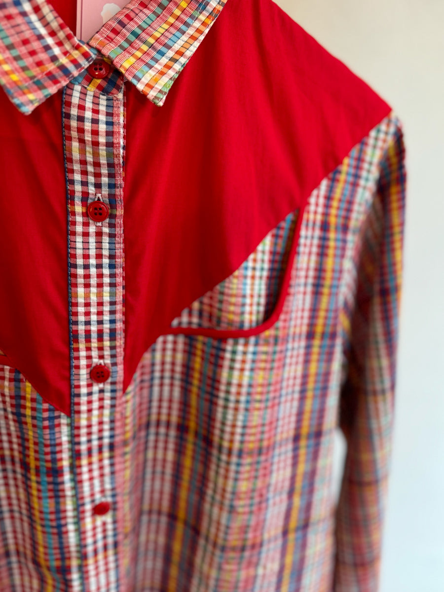 70s Check Pattern Shirt – GrandmaMary